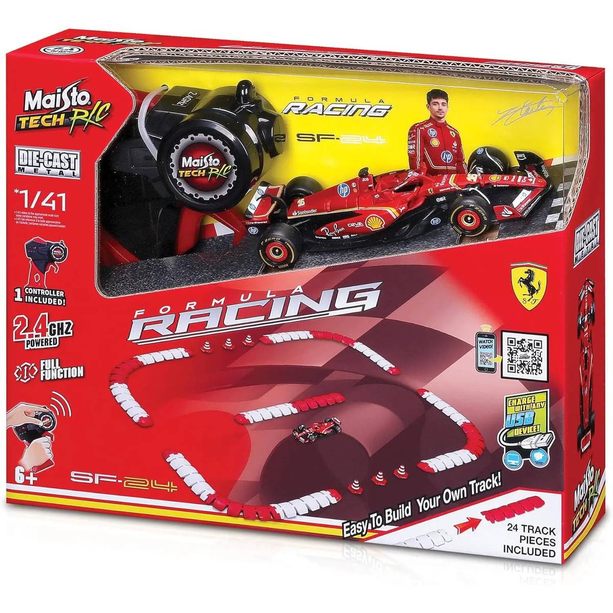 GOLIATH Burago Rc Formula Racing Ferrari Sf 24 1:41 Con Pista - BRG826 ...