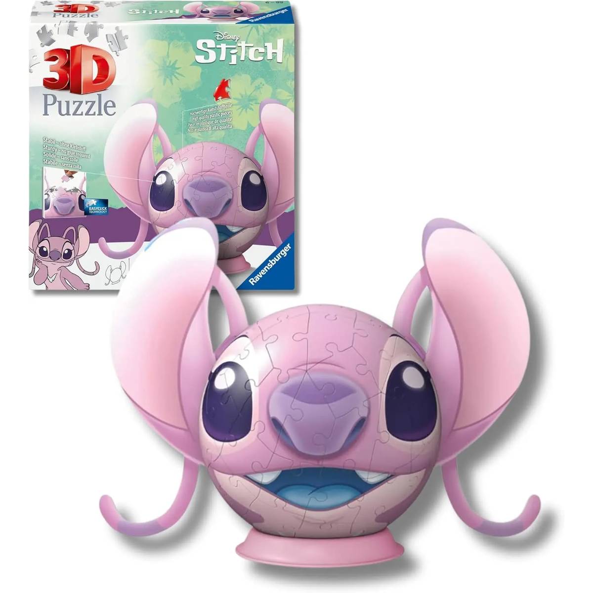 RAVENSBURGER 3D Puzzle Stitch Angel Con Orecchie - 11639 — Mornati Paglia