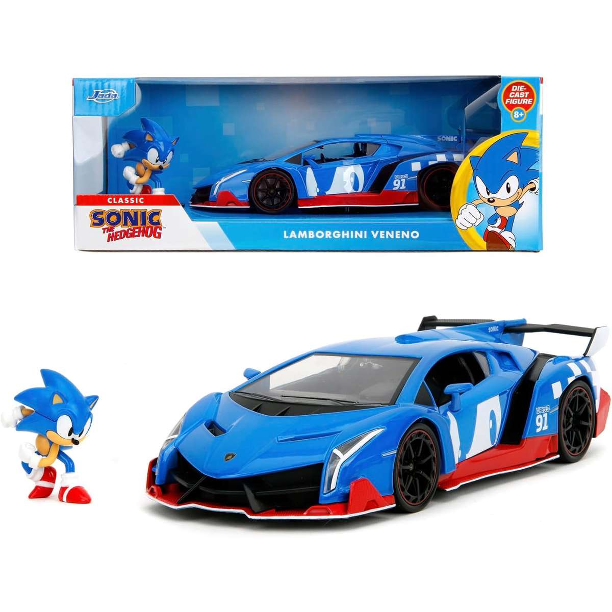 JADA Sonic Lamborghini Veneno 1:24 Con Personaggio - 253255082 ...