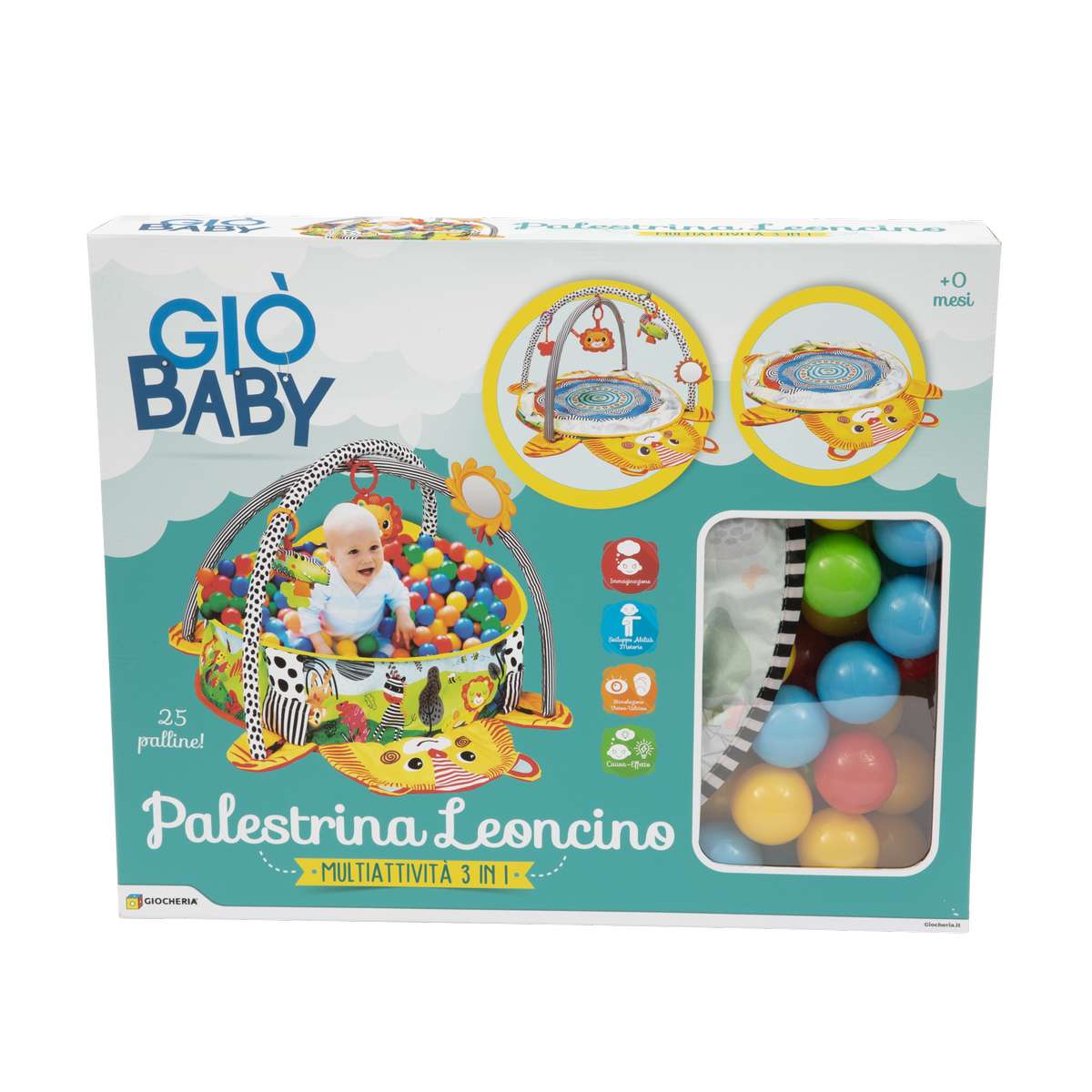 GIOCHERIA Gio Baby Funny Activity Gym Ball Piscinetta Con Palline - GG ...